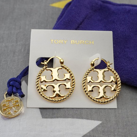 Tory Burch | Jewelry | Tory Burch Small Miller Rope Hoop Earrings In ...
